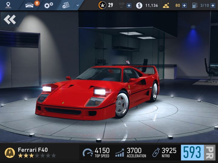 IGCD.net: Ferrari F40 in Need for Speed: No Limits