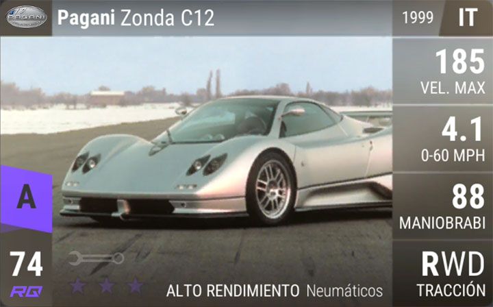 IGCD.net: Pagani Zonda C12 in Top Drives