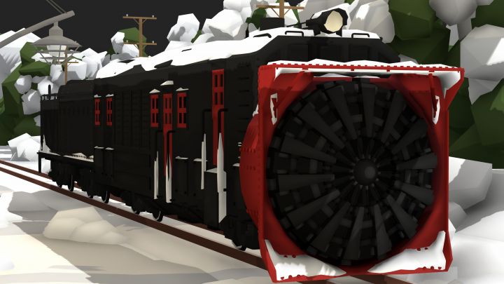 IGCD.net: Cooke Locomotive Works Rotary Snow Plow in Rolling Line