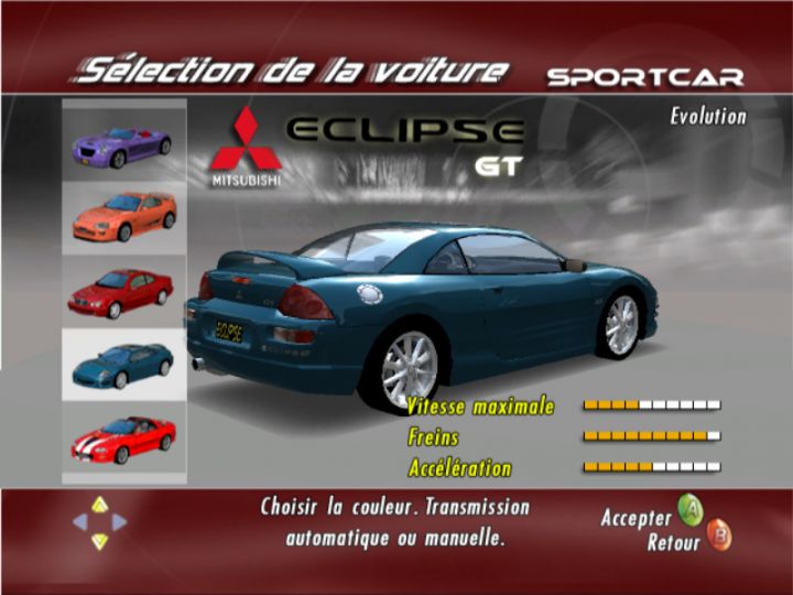 IGCD.net: Mitsubishi Eclipse in Racing Evoluzione