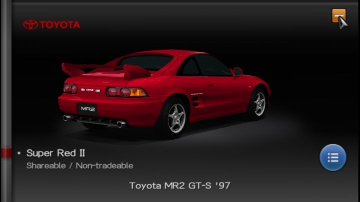 IGCD.net: Toyota MR2 in Gran Turismo